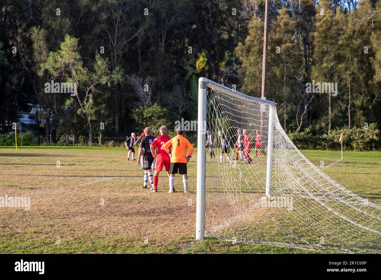 Grassroots football mens match game in Sydney Australia senior males ...