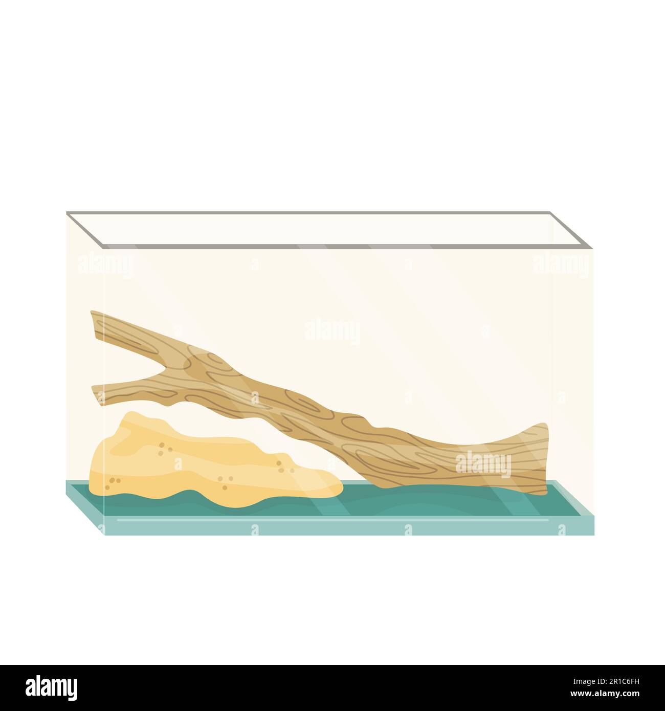 Terrarium for reptiles animals. Vector cartoon illustration Stock ...