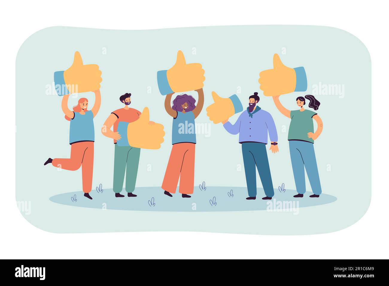 Cartoon metaphor of customer review, quality feedback Stock Vector ...