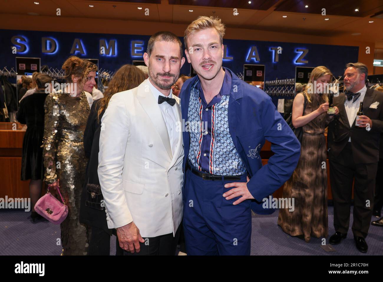 Berlin, Germany. 12th May, 2023. Clemens Schick (l) and Albrecht Schuch ...