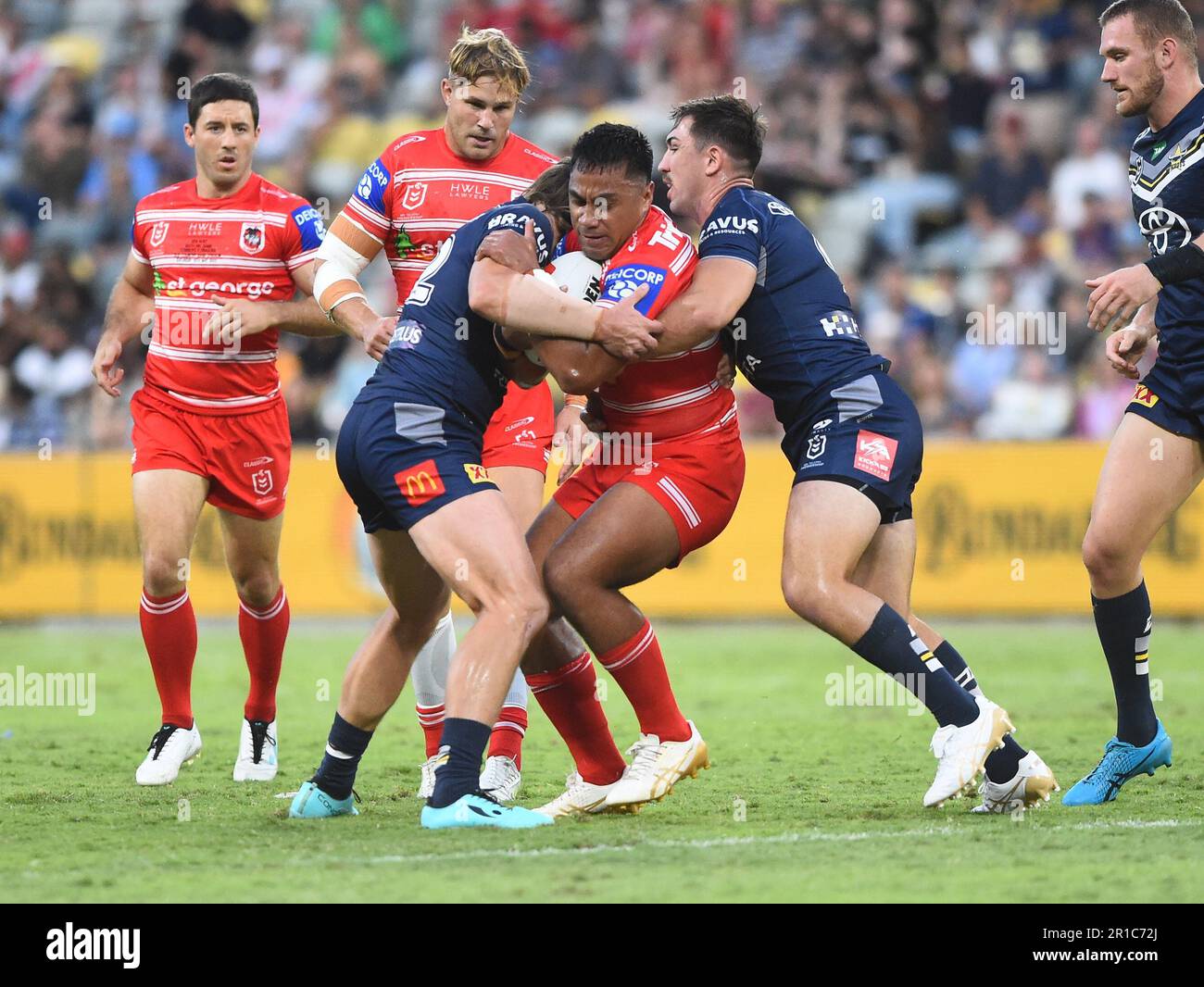 Michael Molo of the Dragons during the NRL Round 11 match between the ...