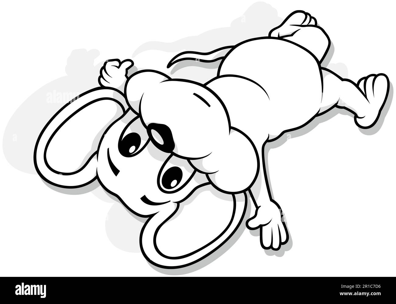Drawing of a Mouse Lying on its Back Stock Vector Image & Art - Alamy