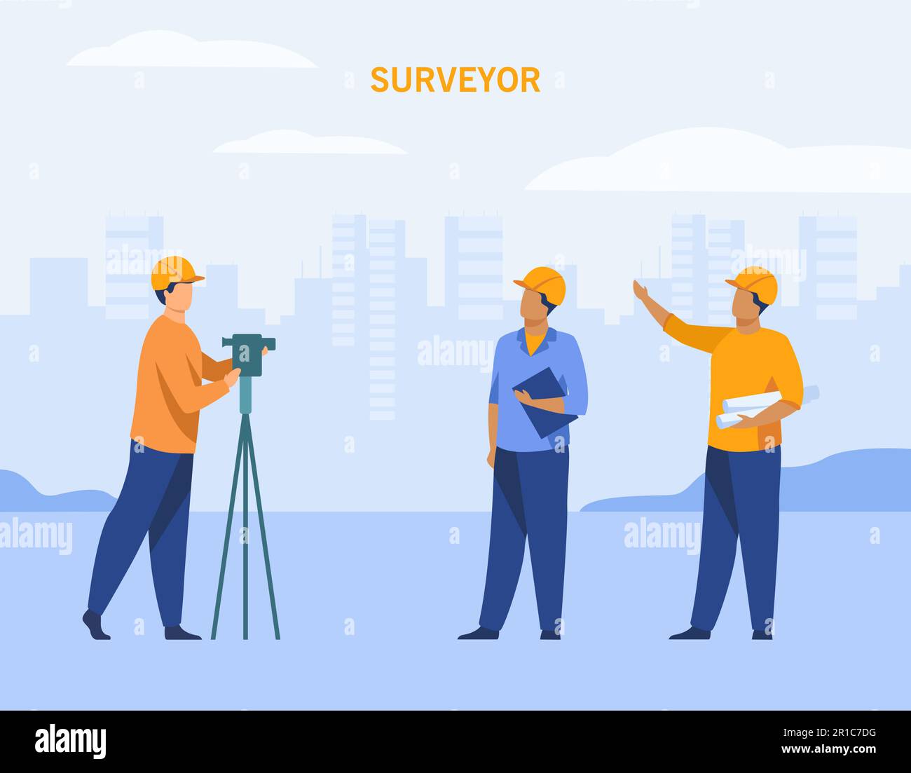 Cartoon engineers taking measurements with surveyor Stock Vector Image ... Cartoon engineers taking measurements with surveyor Stock Vector Image ...