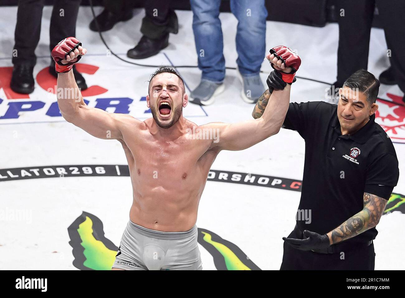 Paris, France. 12th May, 2023. Thibault Gouti vs Kane Mousah during the ...