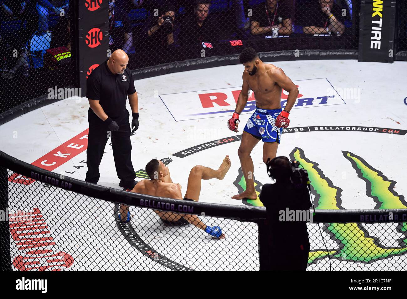 Paris, France. 12th May, 2023. Douglas Lima vs Costello van Steenis during the Bellator 296 MMA ...