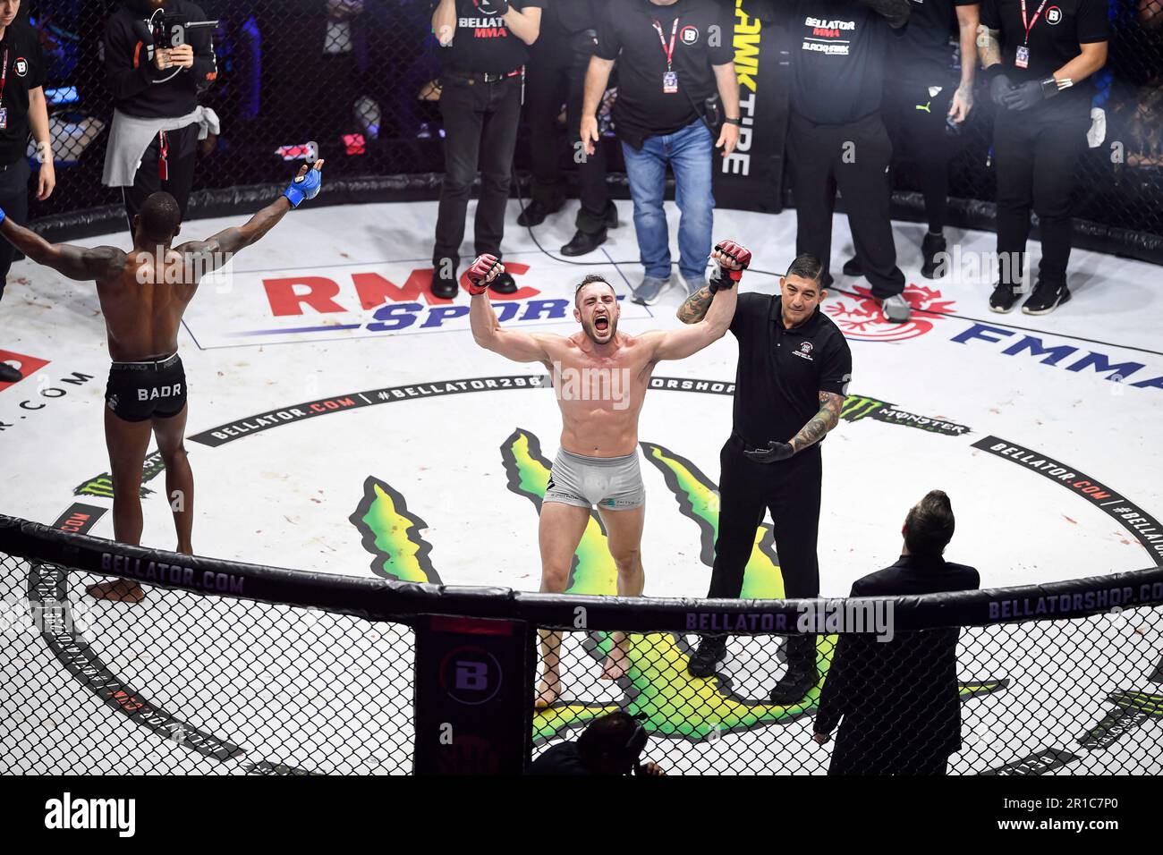 Paris, France. 12th May, 2023. Thibault Gouti vs Kane Mousah during the ...