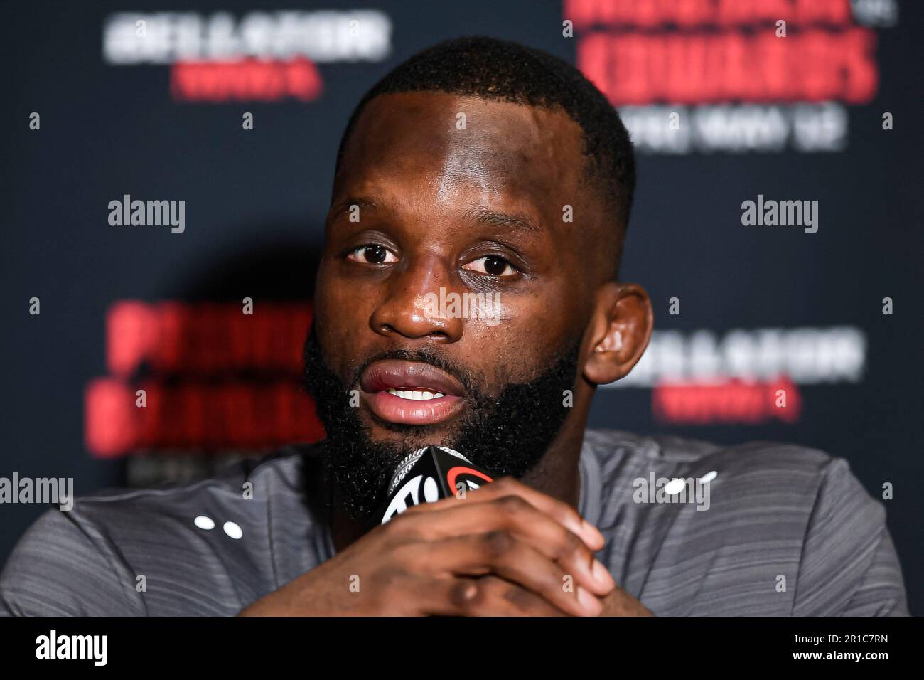 Paris, France. 12th May, 2023. Fabian Edwards, during the press ...