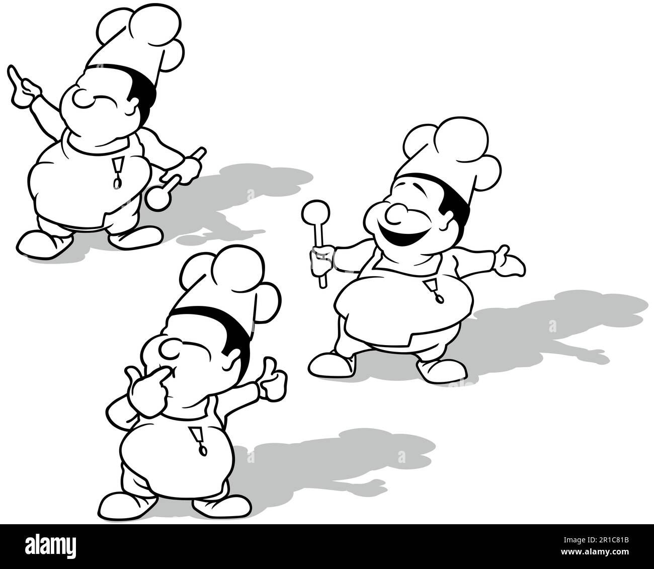 Three drawings of Stock Vector Images - Alamy