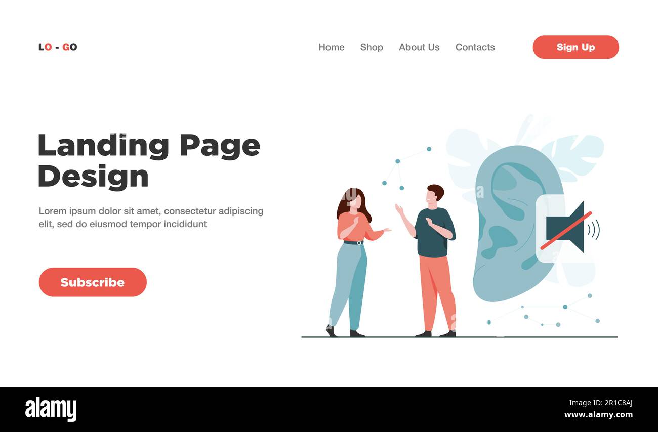 Couple of deaf people talking with hand gestures Stock Vector Image ...