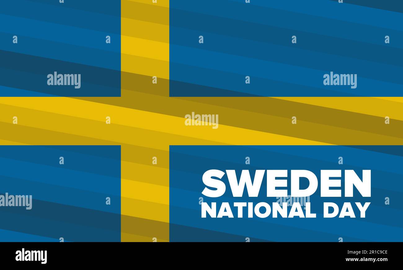 Sweden National Day. Celebrated on June 6 in Sweden. Happy national ...