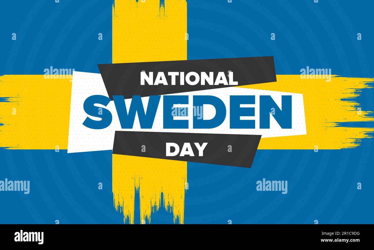 Sweden National Day. Celebrated on June 6 in Sweden. Happy national ...