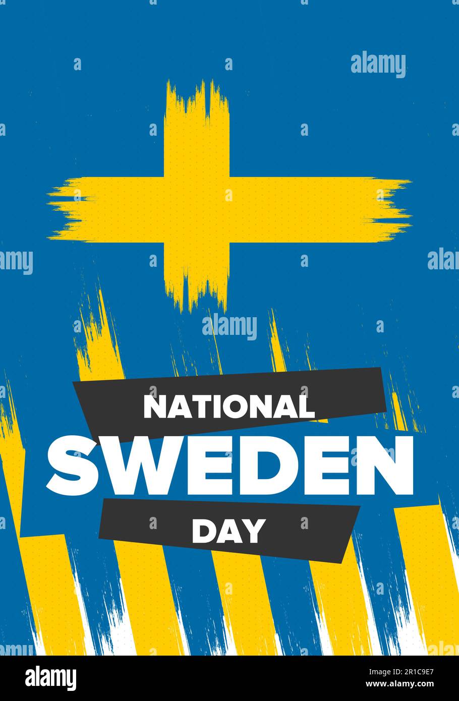 Sweden National Day. Celebrated on June 6 in Sweden. Happy national ...