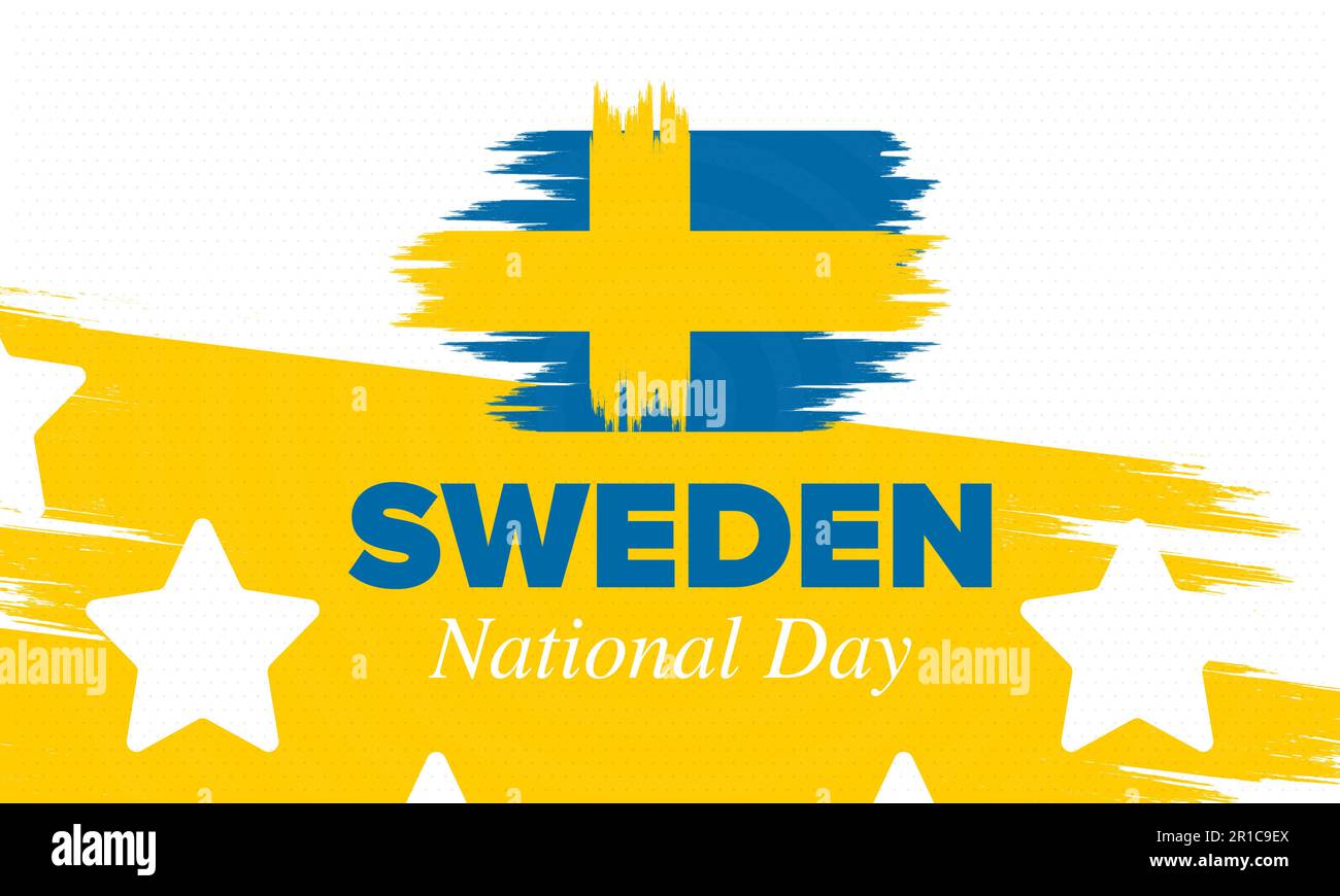 Sweden National Day. Celebrated on June 6 in Sweden. Happy national ...