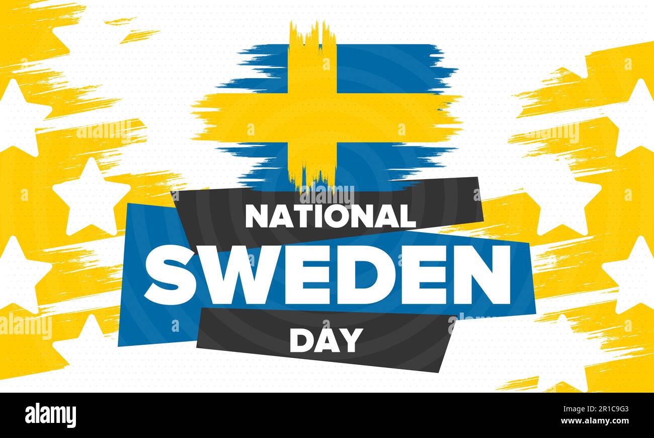 Sweden National Day. Celebrated on June 6 in Sweden. Happy national ...