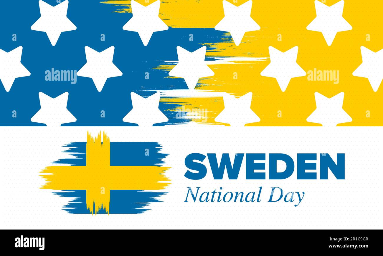 Sweden National Day. Celebrated on June 6 in Sweden. Happy national ...