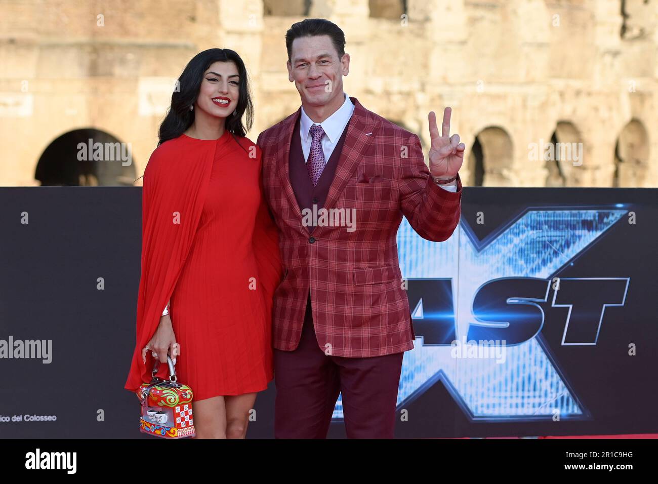 Rome, Italy. 12th May, 2023. Shay Shariatzadeh (l) and John Cena (r ...