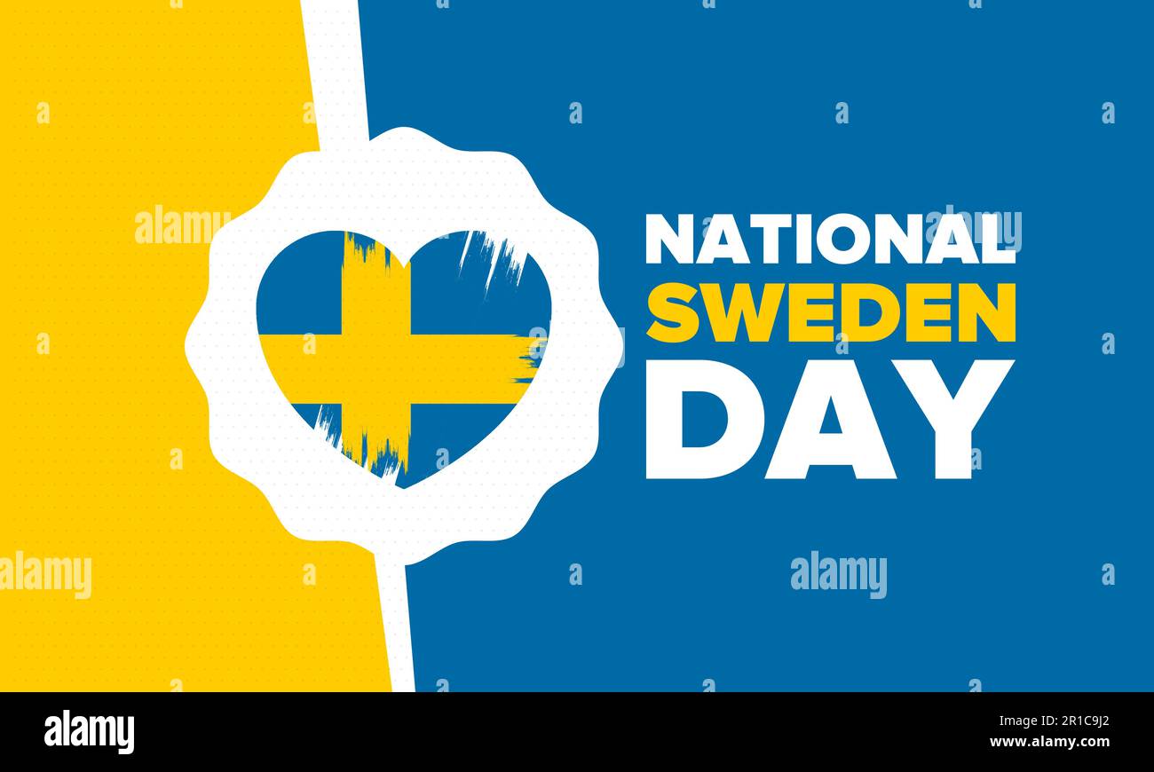 Sweden National Day. Celebrated on June 6 in Sweden. Happy national ...