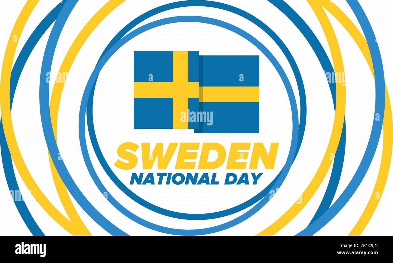 Sweden National Day. Celebrated on June 6 in Sweden. Happy national ...