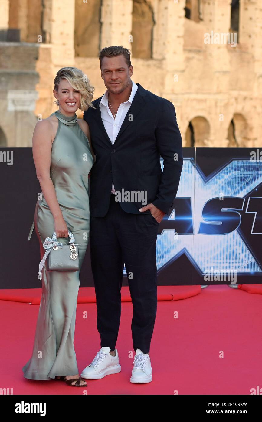 Rome, Italy. 12th May, 2023. Catherine Ritchson (l) and Alan Ritchson ...