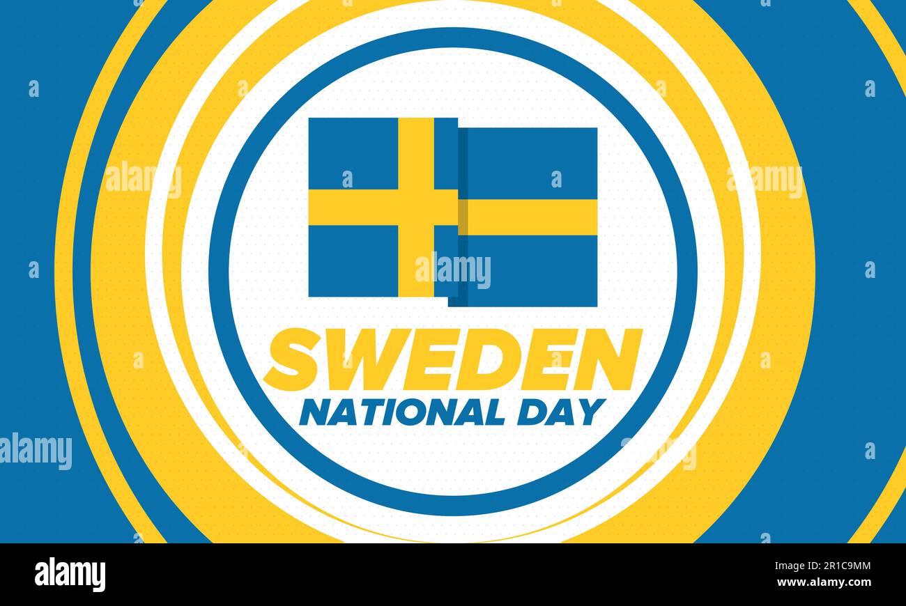 Sweden National Day. Celebrated on June 6 in Sweden. Happy national ...