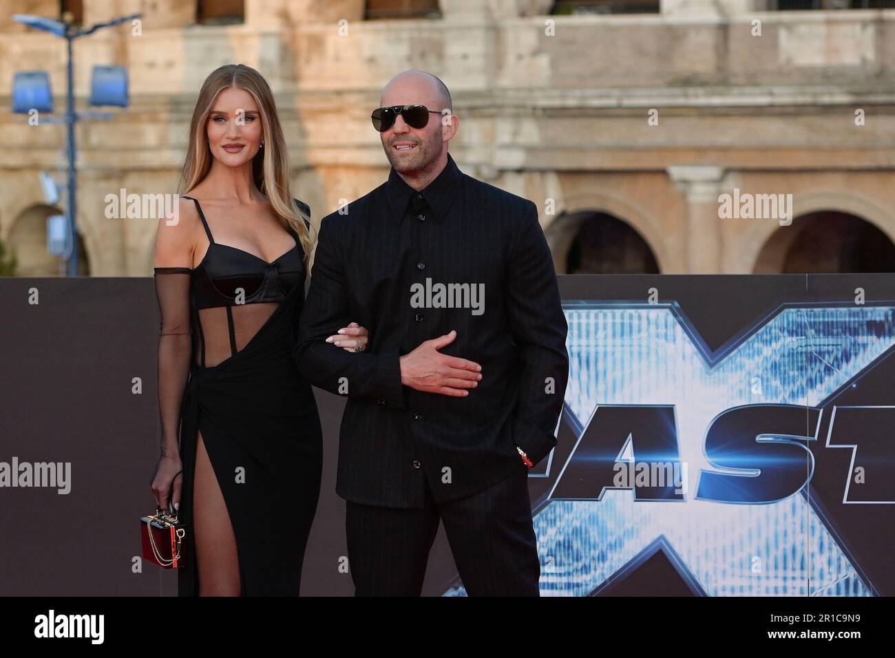 Rome, Italy. 12th May, 2023. Rosie Huntington Whitely (l) and Jason ...