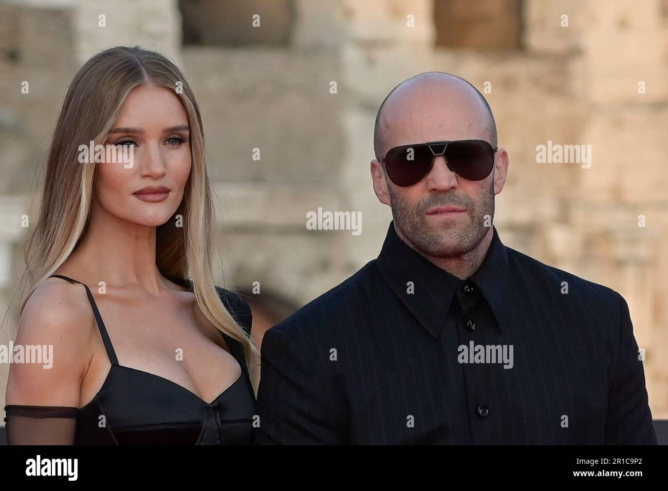 Rome, Italy. 12th May, 2023. Rosie Huntington Whitely (l) and Jason ...
