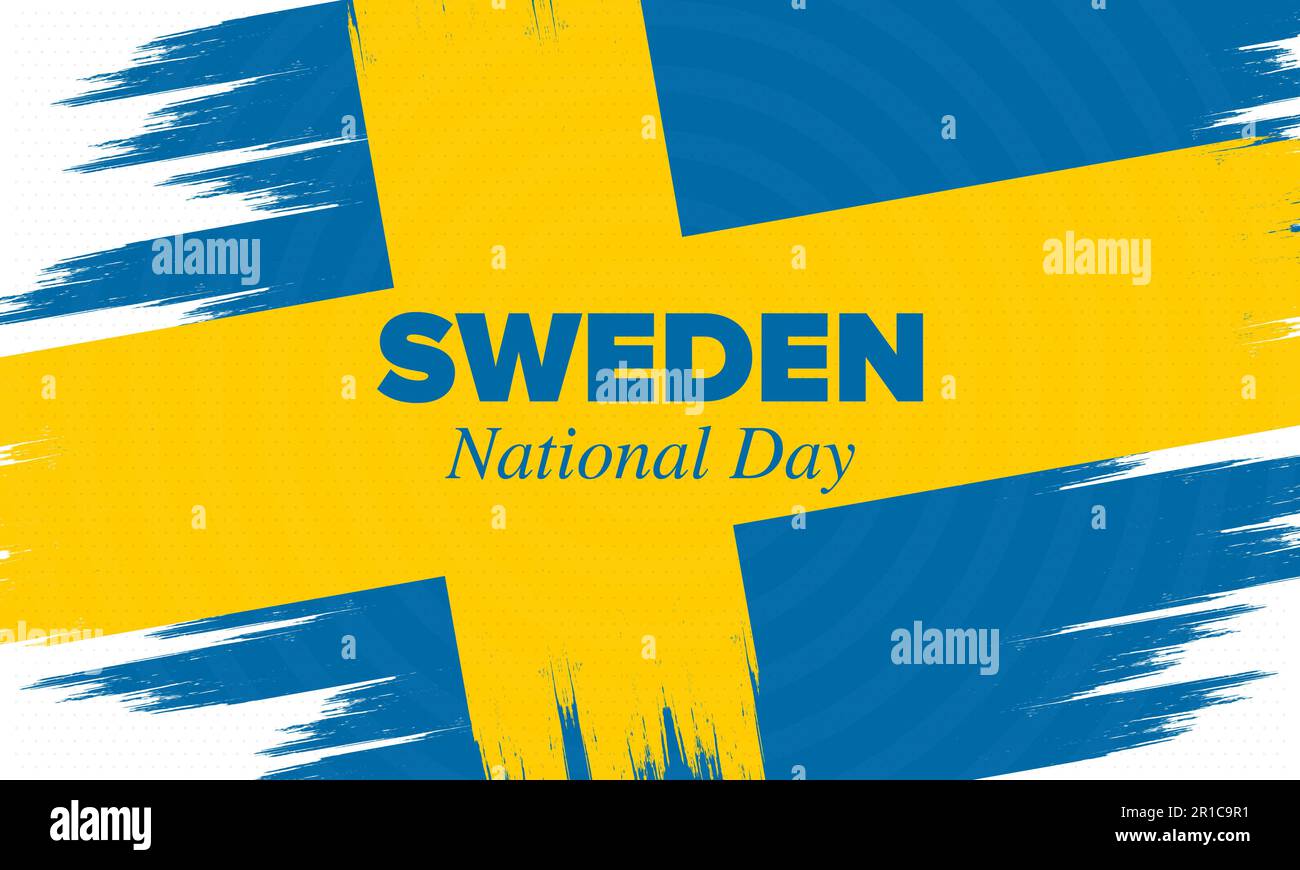 Sweden National Day. Celebrated on June 6 in Sweden. Happy national ...