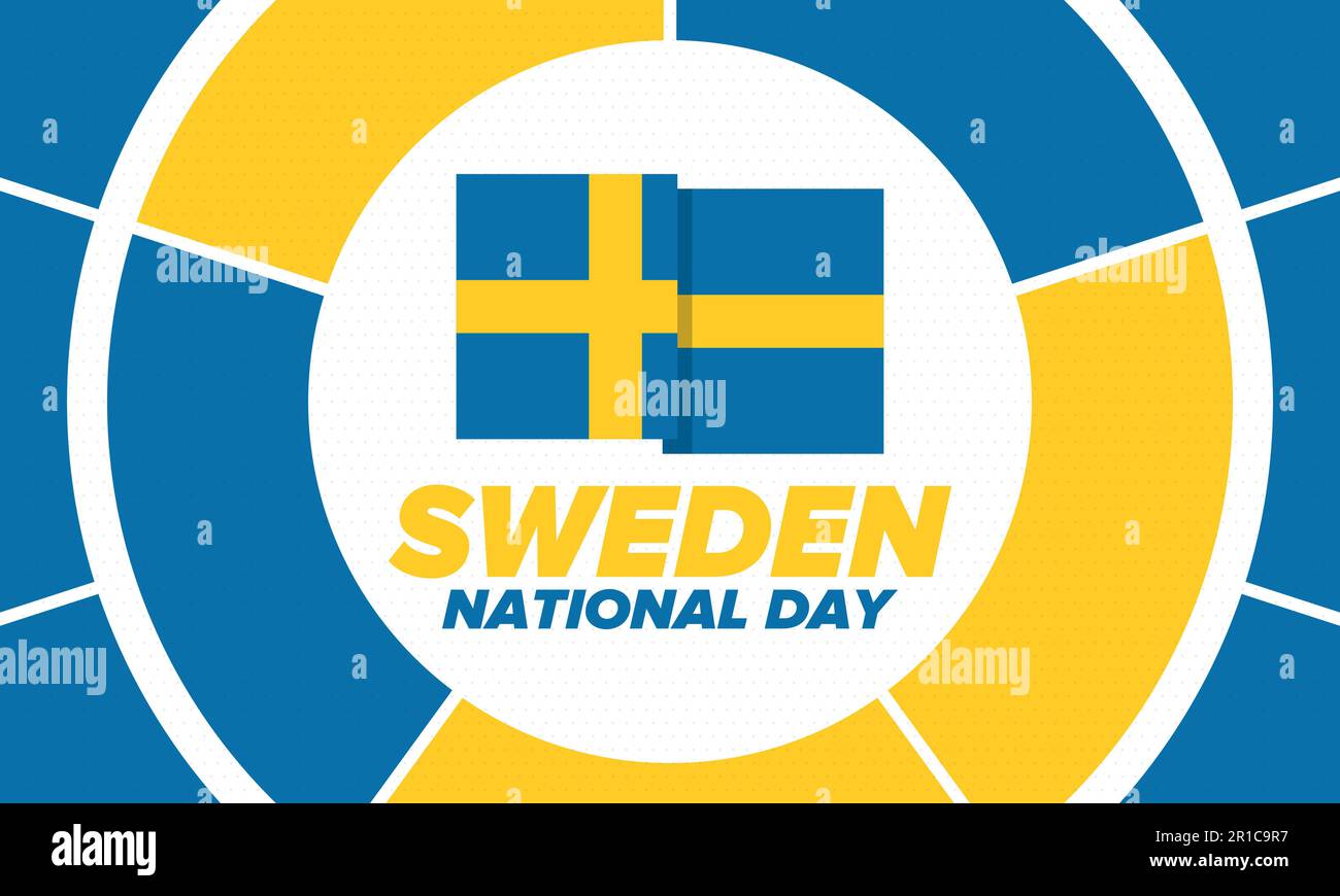 Sweden National Day. Celebrated on June 6 in Sweden. Happy national ...