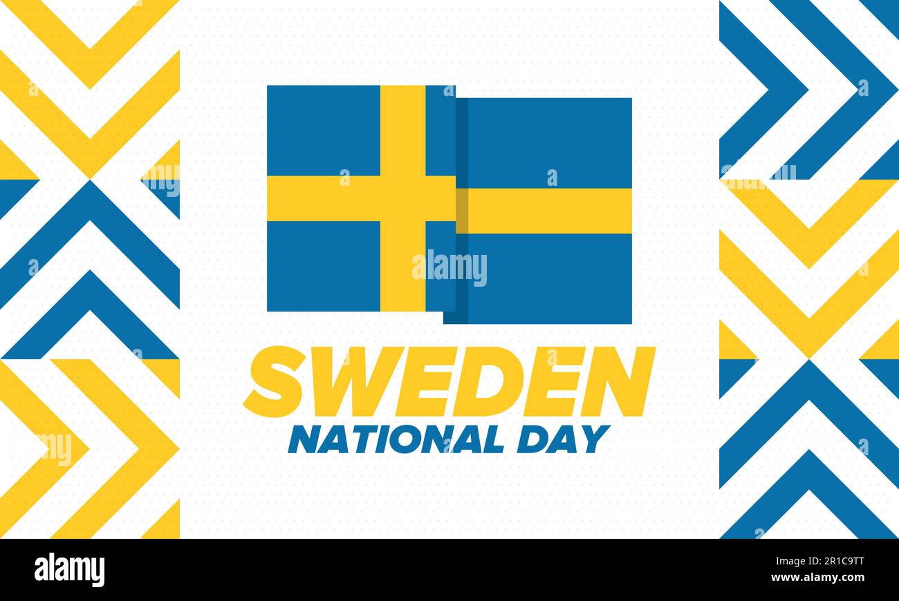 Sweden National Day. Celebrated on June 6 in Sweden. Happy national ...
