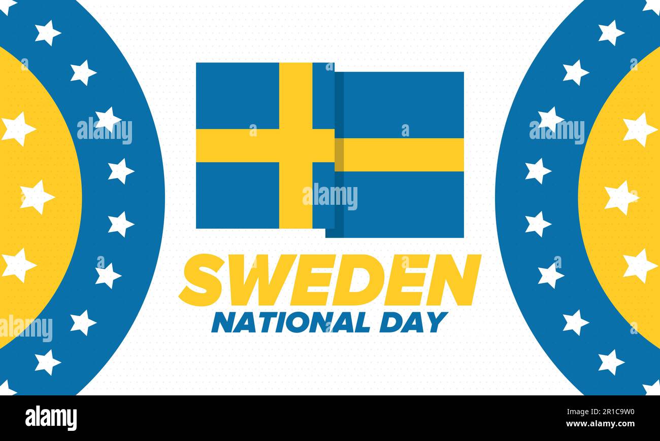 Sweden National Day. Celebrated on June 6 in Sweden. Happy national ...