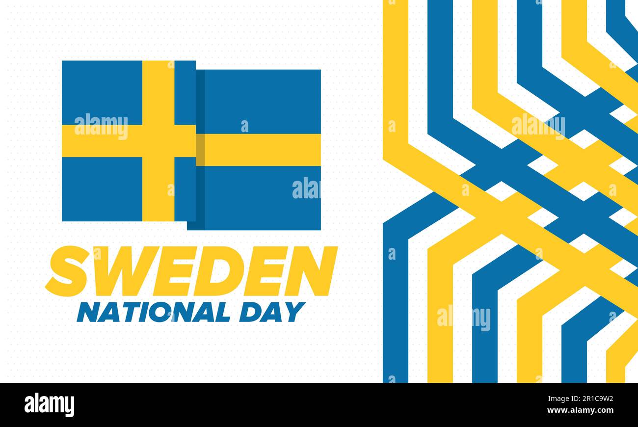 Sweden National Day. Celebrated on June 6 in Sweden. Happy national ...