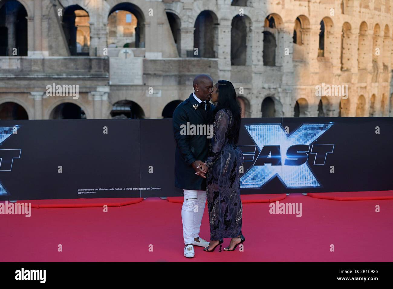 Rome, Italy. 12th May, 2023. Tyrese Gibson (l) and Zelie Timothy (r ...