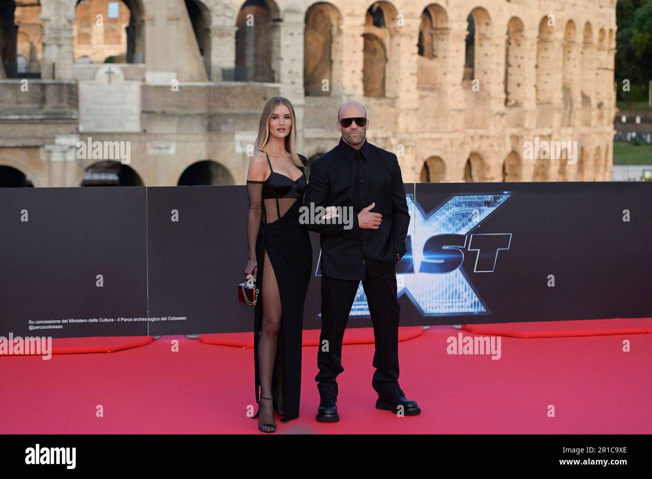 Rome, Italy. 12th May, 2023. Rosie Huntington Whitely (l) and Jason ...