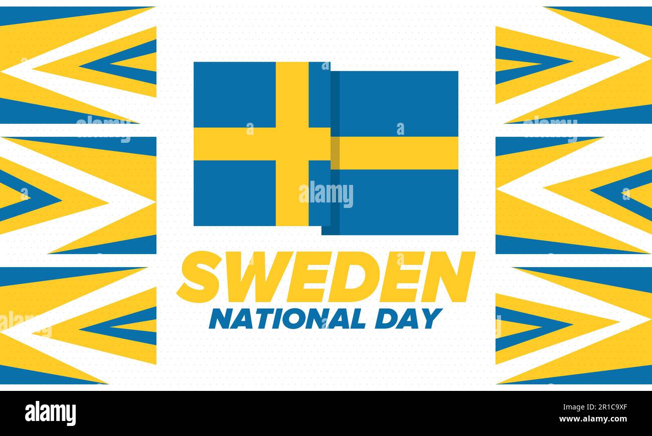 Sweden National Day. Celebrated on June 6 in Sweden. Happy national ...