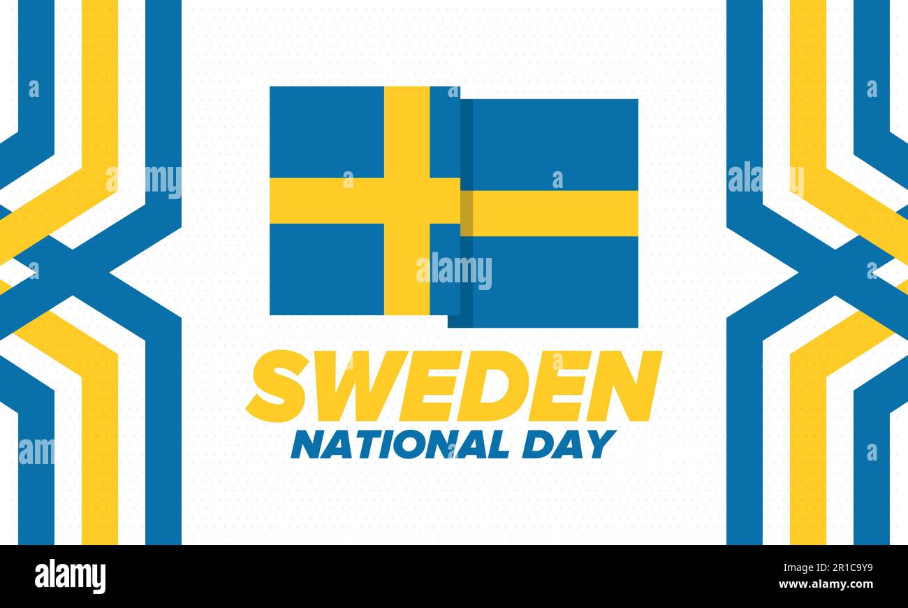 Sweden National Day. Celebrated on June 6 in Sweden. Happy national ...