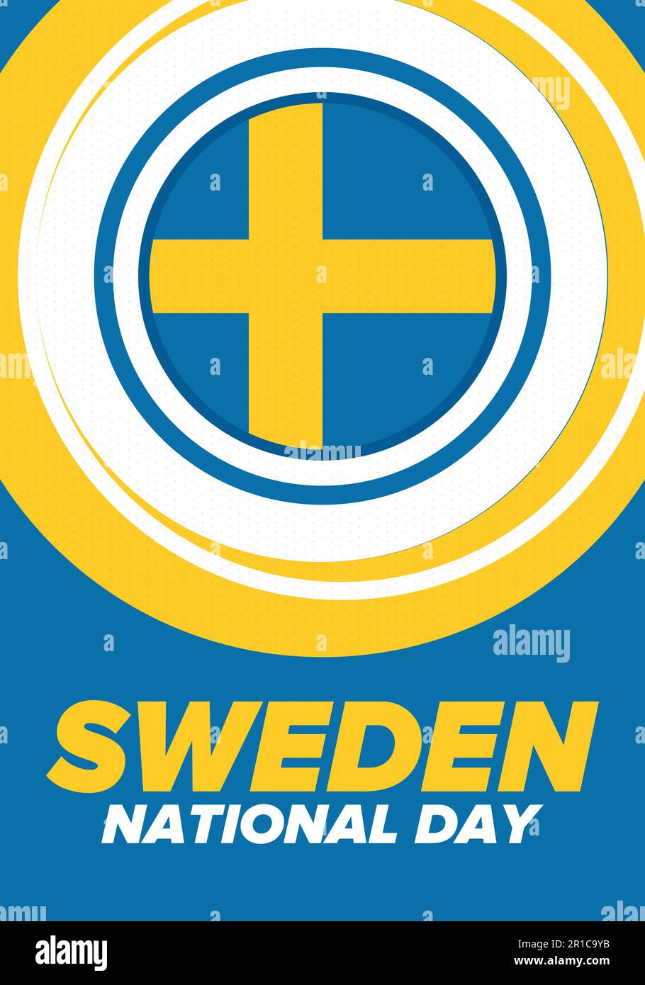 Sweden National Day. Celebrated on June 6 in Sweden. Happy national ...