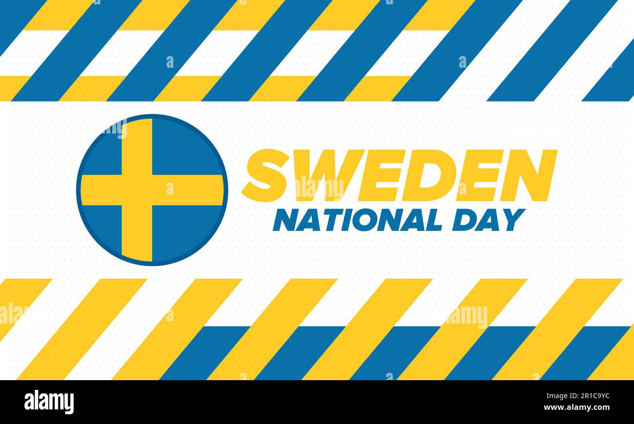 Sweden National Day. Celebrated on June 6 in Sweden. Happy national ...