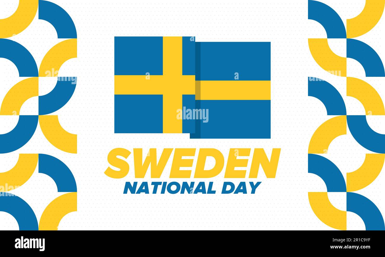 Sweden National Day. Celebrated on June 6 in Sweden. Happy national ...