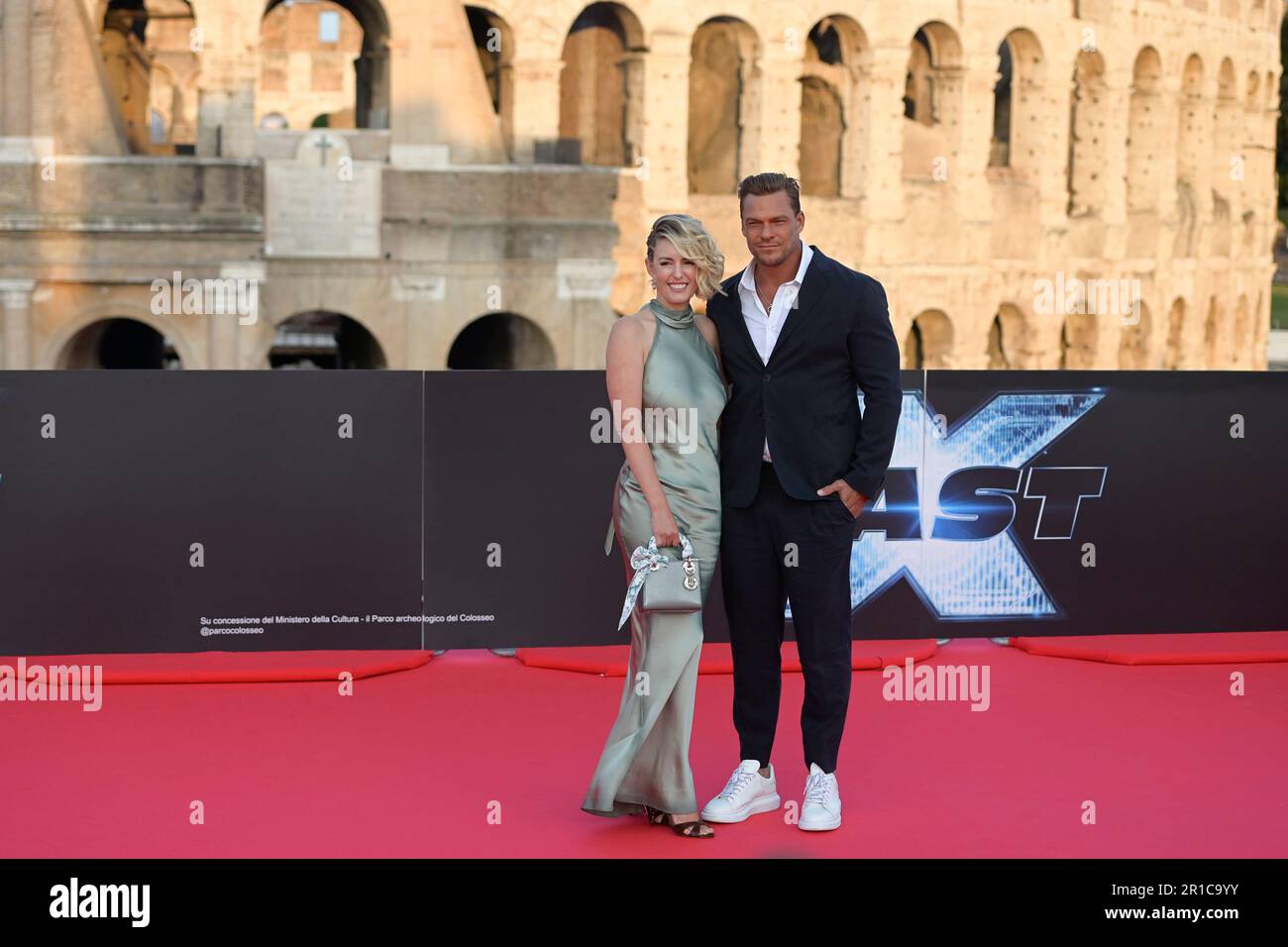 Rome, Italy. 12th May, 2023. Catherine Ritchson (l) and Alan Ritchson ...