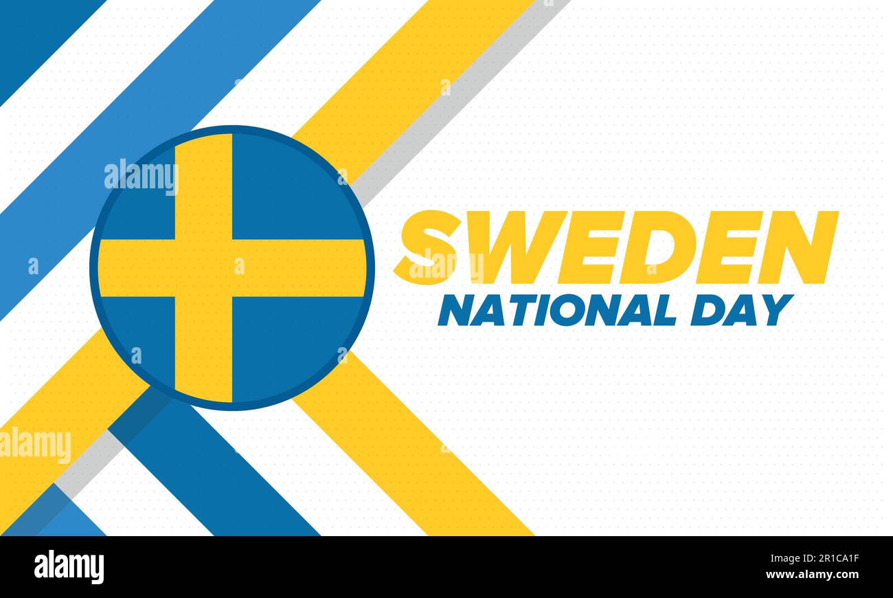 Sweden National Day. Celebrated on June 6 in Sweden. Happy national ...