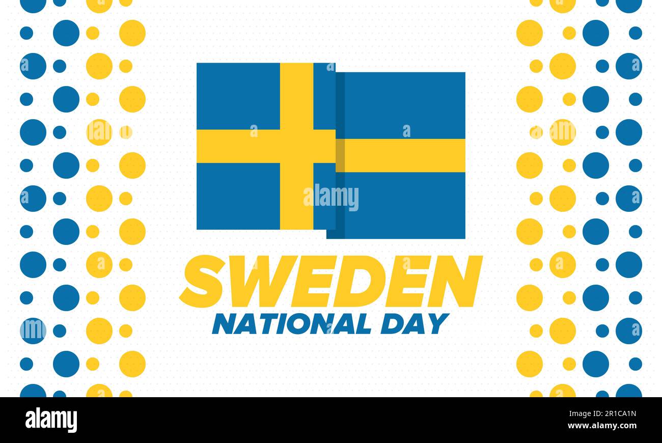 Sweden National Day. Celebrated on June 6 in Sweden. Happy national ...