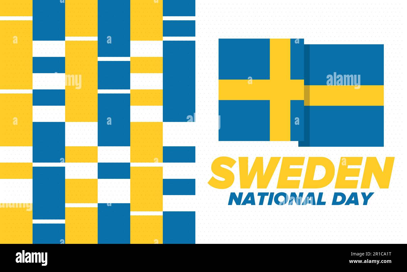 Sweden National Day. Celebrated on June 6 in Sweden. Happy national ...