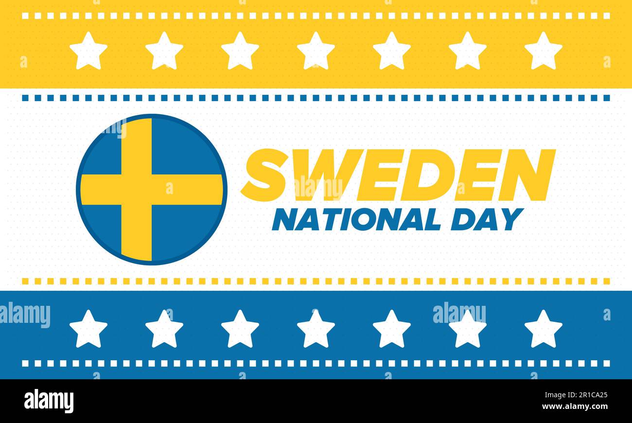 Sweden National Day. Celebrated on June 6 in Sweden. Happy national ...