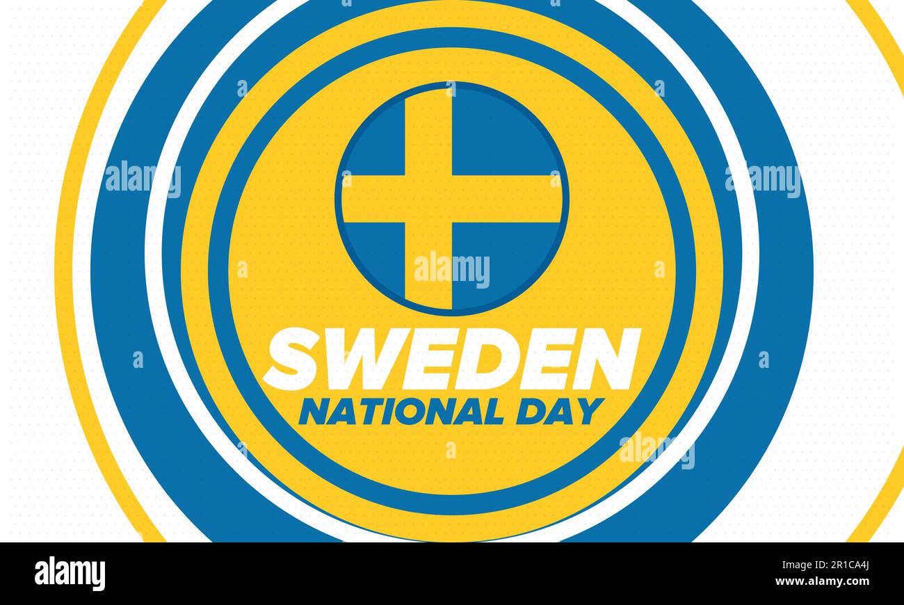 Sweden National Day. Celebrated on June 6 in Sweden. Happy national ...