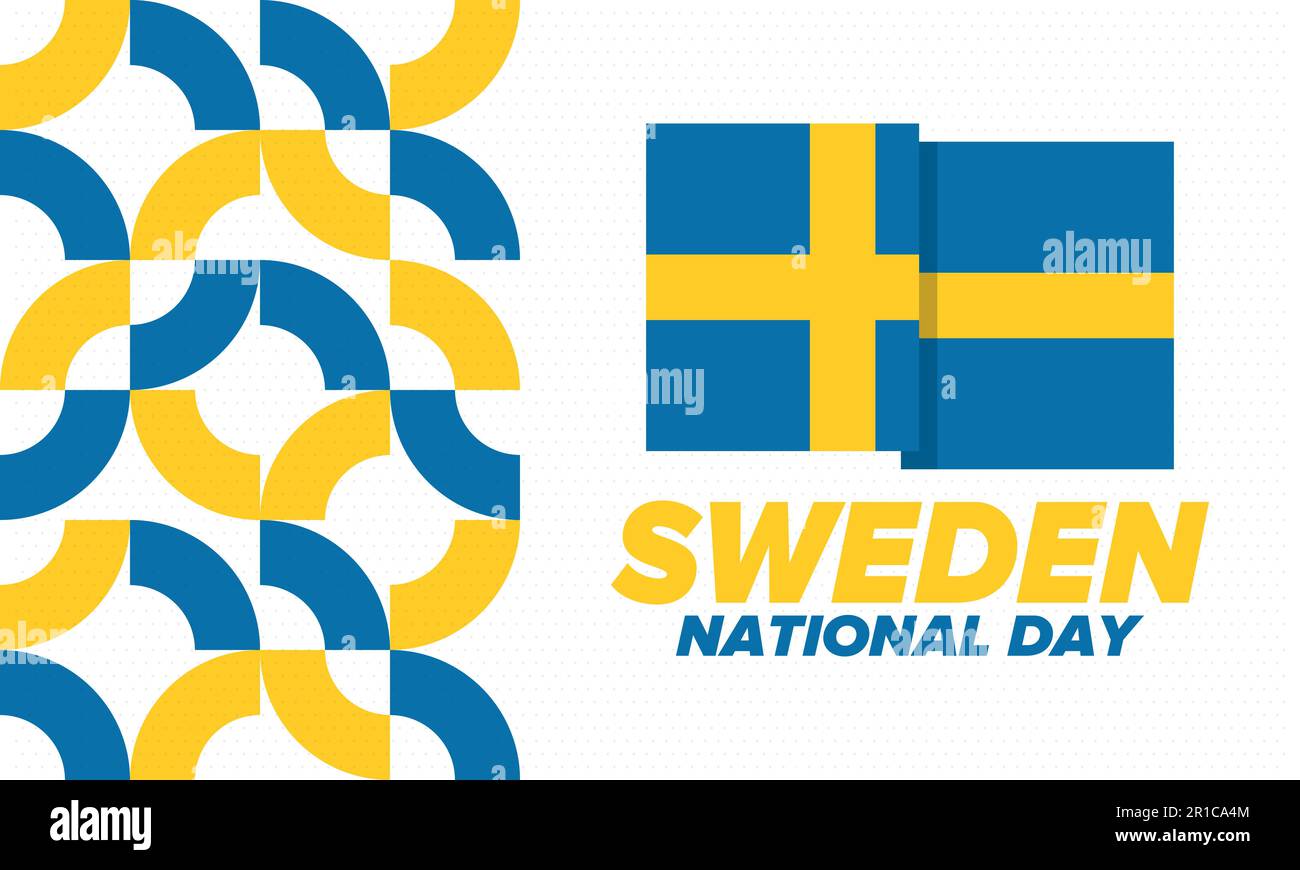 Sweden National Day. Celebrated on June 6 in Sweden. Happy national ...