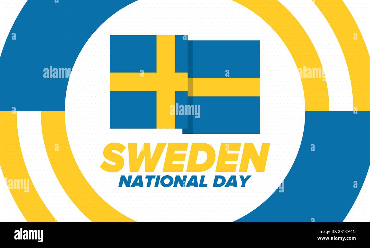 Sweden National Day. Celebrated on June 6 in Sweden. Happy national ...