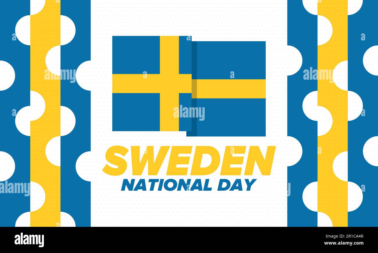 Sweden National Day. Celebrated on June 6 in Sweden. Happy national ...