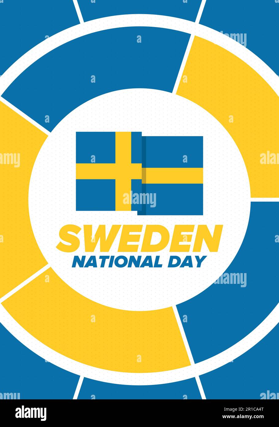 Sweden National Day. Celebrated on June 6 in Sweden. Happy national ...