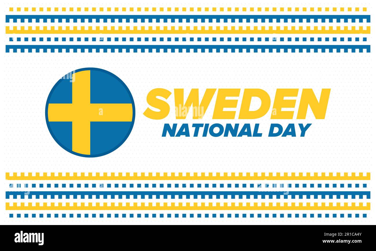 Sweden National Day. Celebrated on June 6 in Sweden. Happy national ...