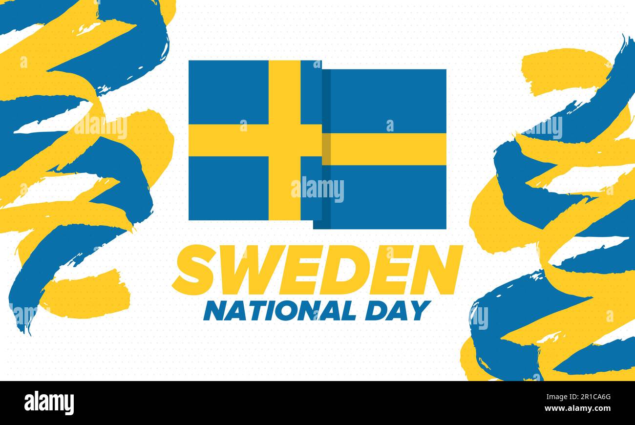 Sweden National Day. Celebrated on June 6 in Sweden. Happy national ...